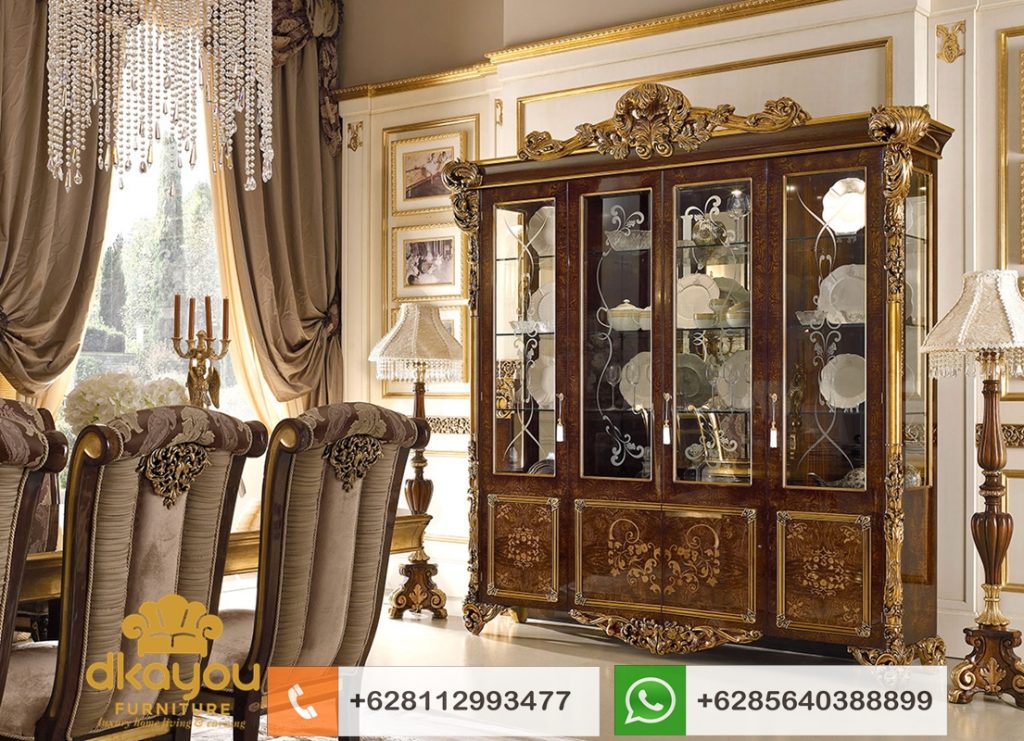 Almari Hias Mewah Klasik Desain Italian Luxury Display Cabinet AH022 ...